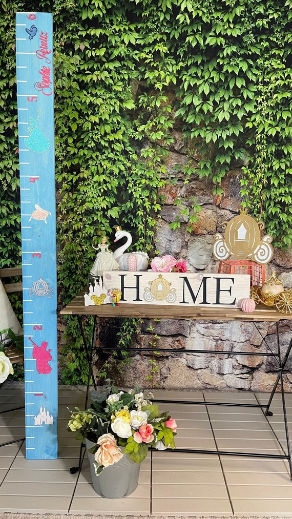 Cinderella Princess Growth Chart Disney Inspired Ruler | Etsy