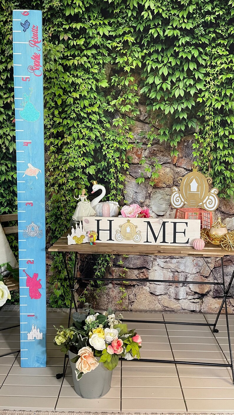 Cinderella Princess Growth Chart Disney Inspired Ruler | Etsy