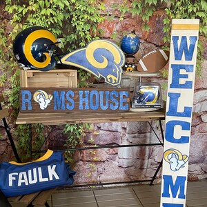 La Rams Welcome Sign or Rams House Sign New Skool Logo | Etsy