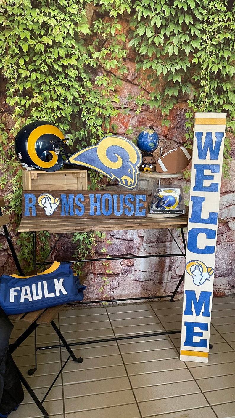 La Rams Welcome Sign or Rams House Sign New Skool Logo | Etsy