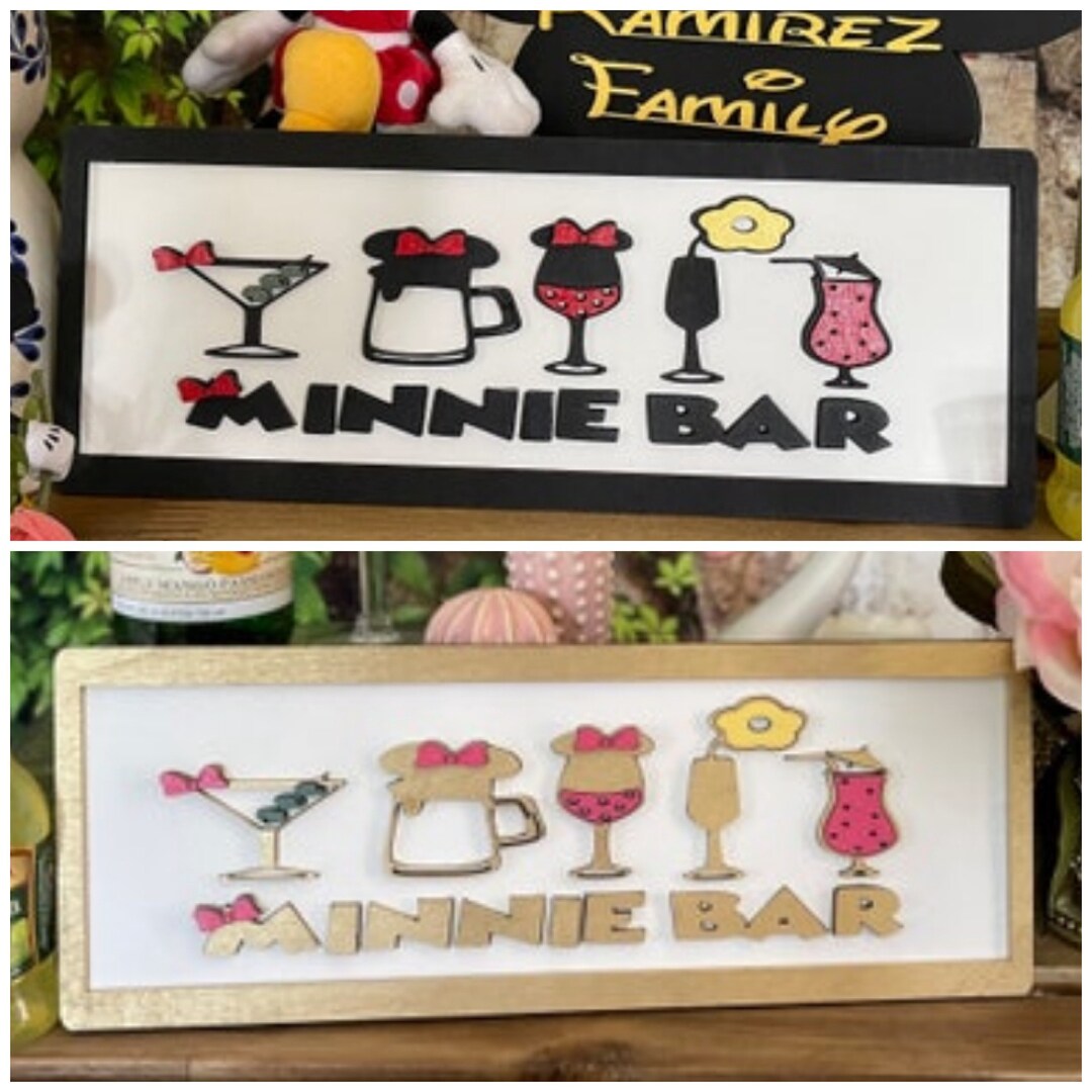 Minnie Bar Minnie Mouse Inspired Sign Wood - Etsy
