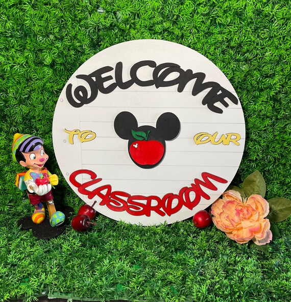 Welcome to Our Classroom Door Hanger Disney Inspired - Etsy
