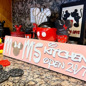 Disney Inspired Mom’s Kitchen Rustic Wood Sign - Etsy