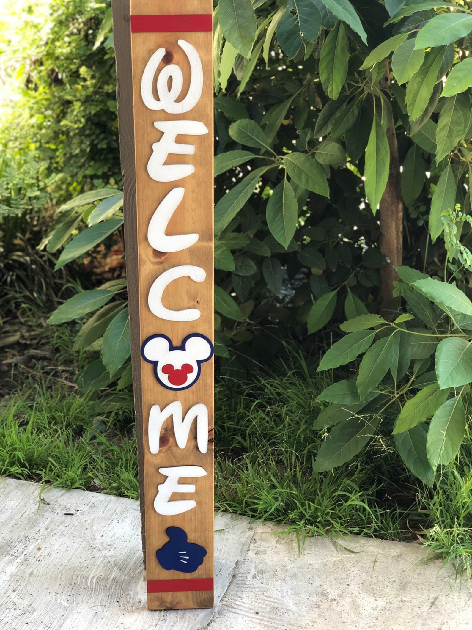 Mickey Mouse Welcome Sign Disney 4th of July Edition | Etsy