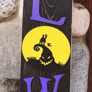 Nightmare Before Christmas Sign Decor Reversible Halloween/ - Etsy