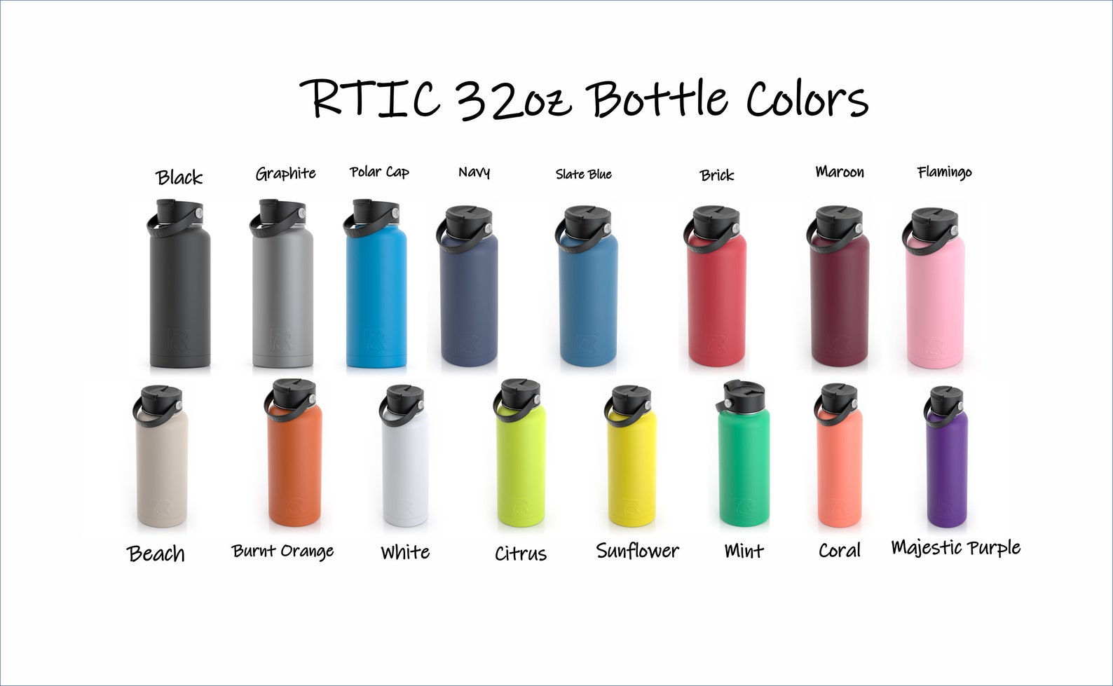 Personalized 32oz RTIC Water Bottle Personalized Sports - Etsy