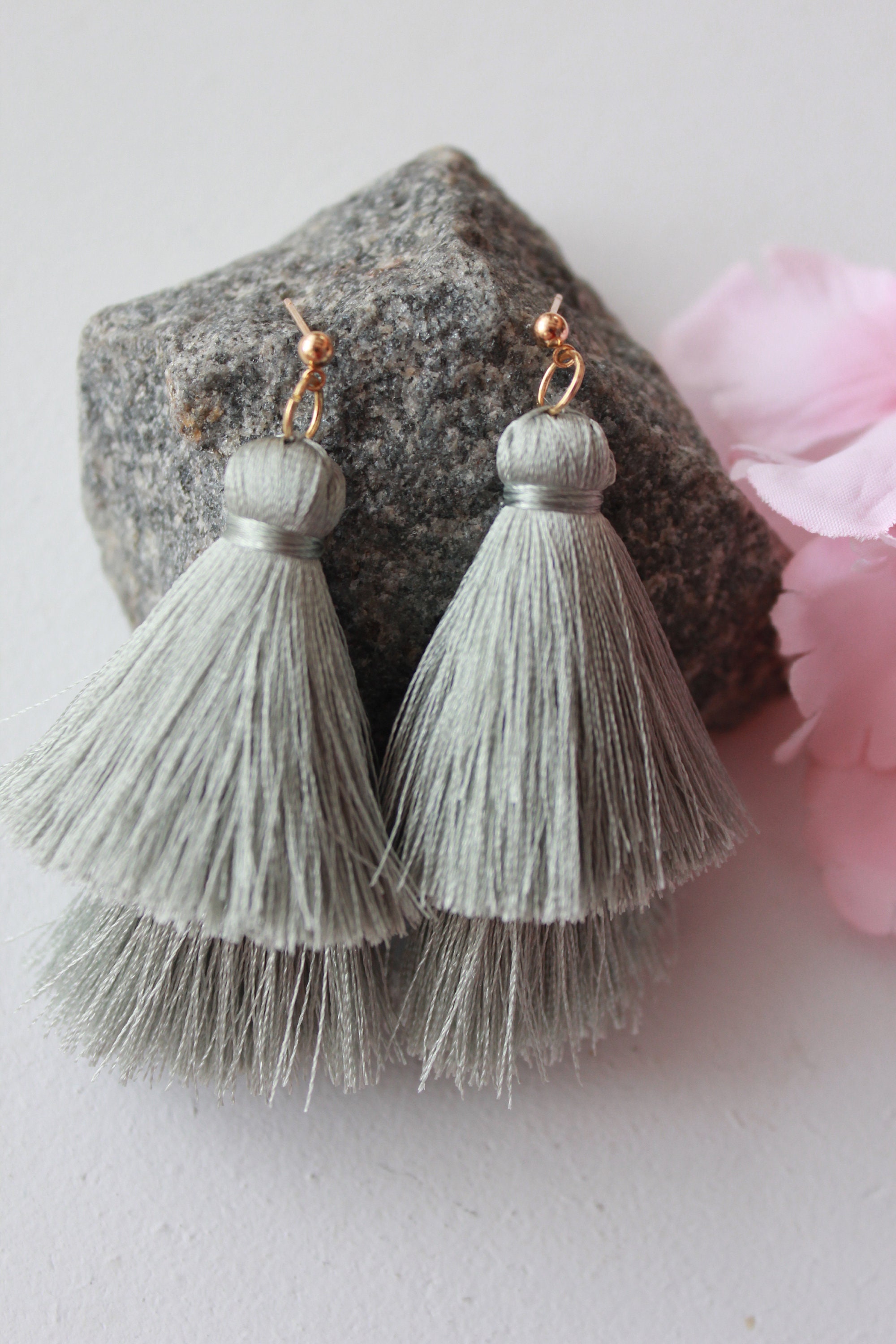 Fransen Quaste Ohrring Quaste Ohrringe Boho Ohrringe Seide - Etsy.de