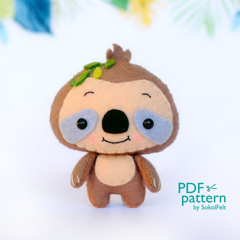 Felt Sloth - Etsy