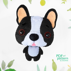 French Bulldog Felt Toy Sewing PDF and SVG Patterns, Dog Sewing ...