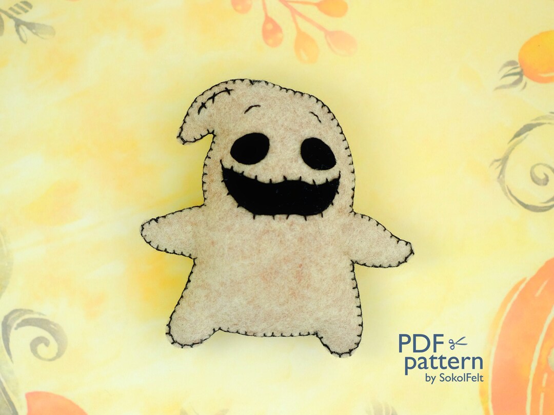 Felt Oogie Boogie Toy Sewing PDF and SVG Patterns, Halloween Pattern ...
