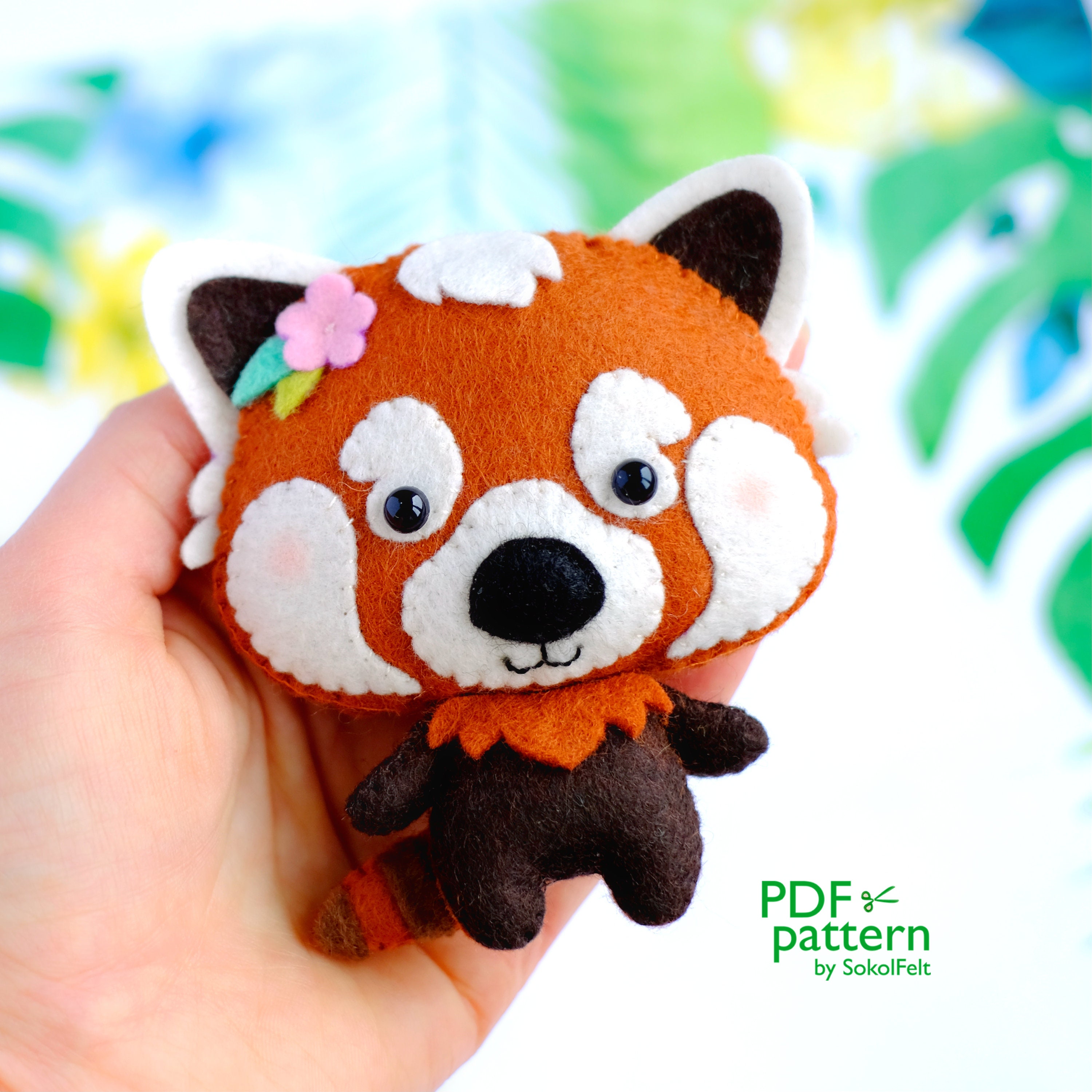 Red Panda Felt Toy PDF and SVG Pattern 2 Patterns in 1 Felt - Etsy ...