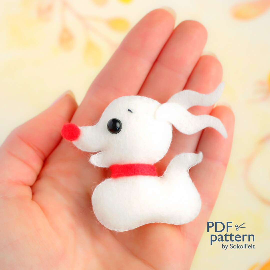 Zero Dog Felt Toy PDF and SVG Pattern, Halloween Pattern, Christmas ...