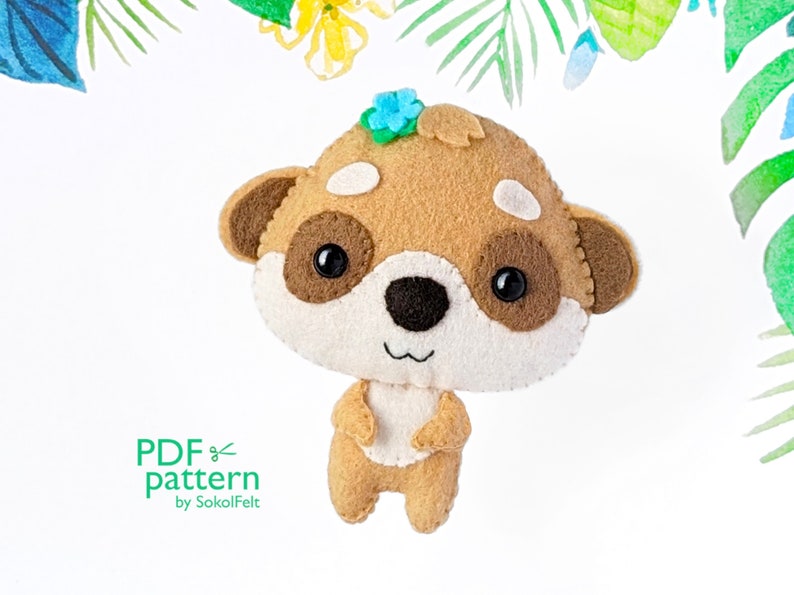 Baby Meerkat Felt Toy PDF and SVG Patterns Suricate Plush - Etsy
