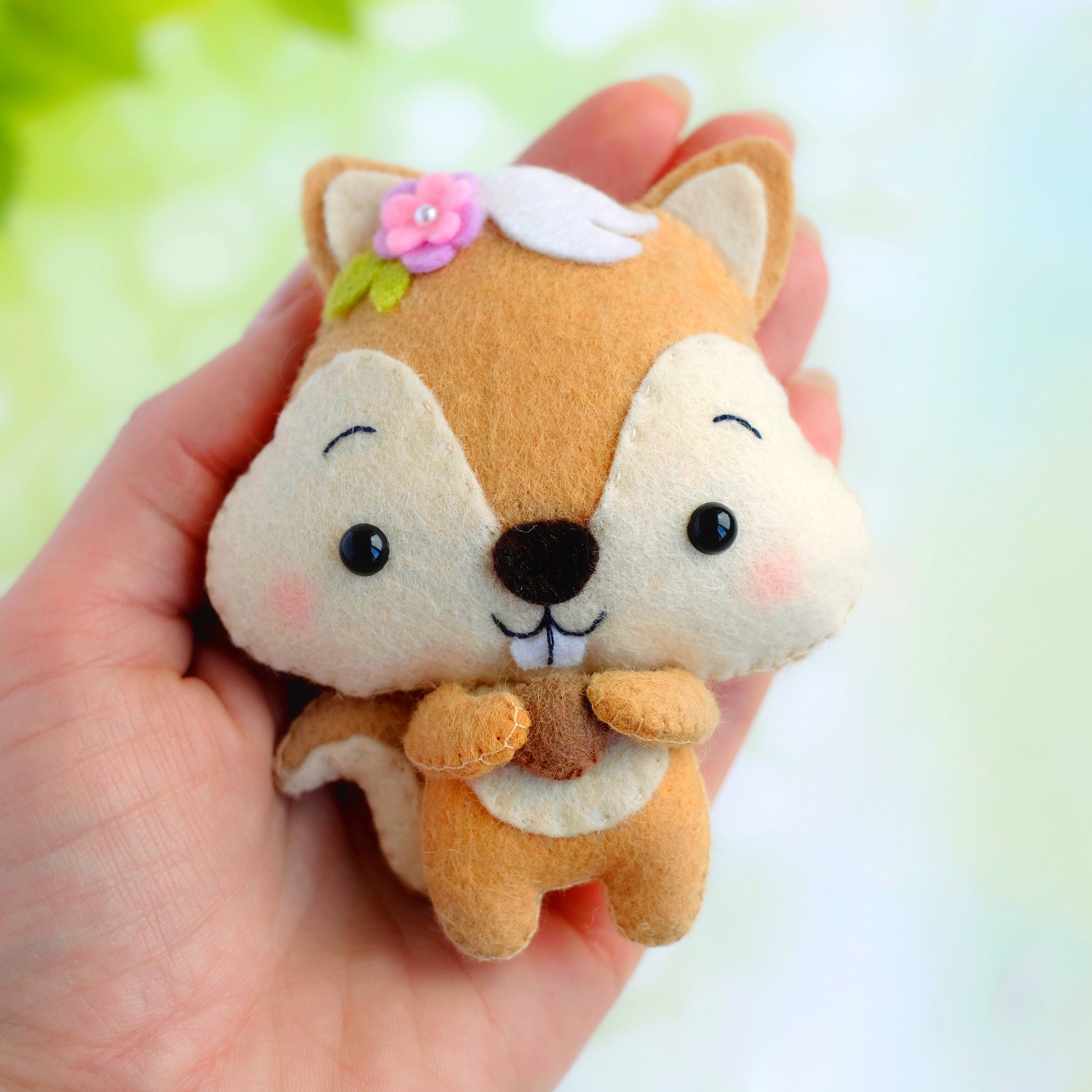 Squirrel Felt Toy PDF and SVG Pattern Felt Woodland Animal - Etsy