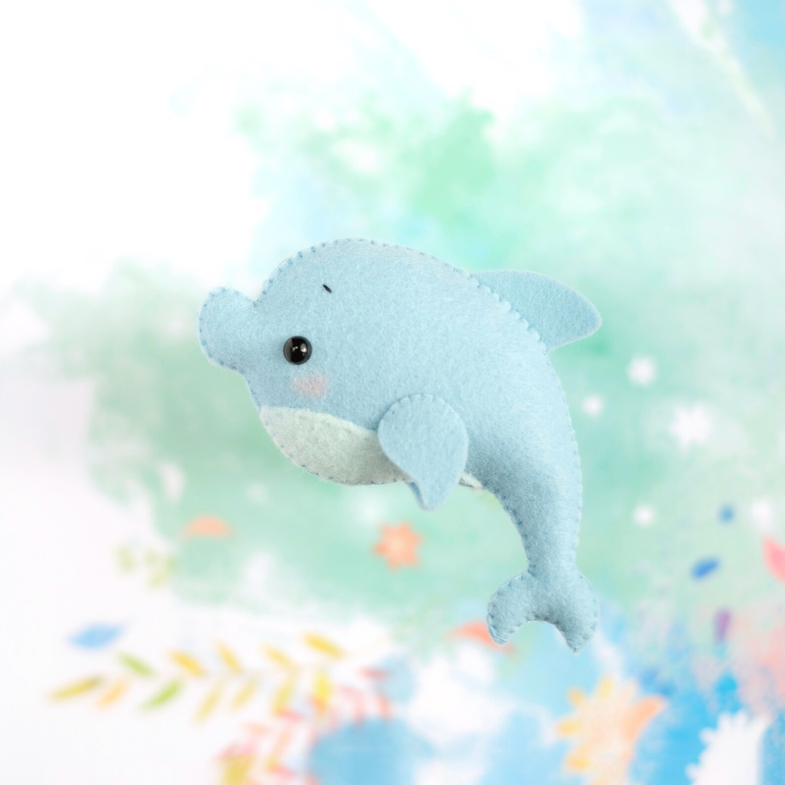 Dolphin Toy Sewing PDF Pattern Felt Sea Ocean Animal Sewing - Etsy