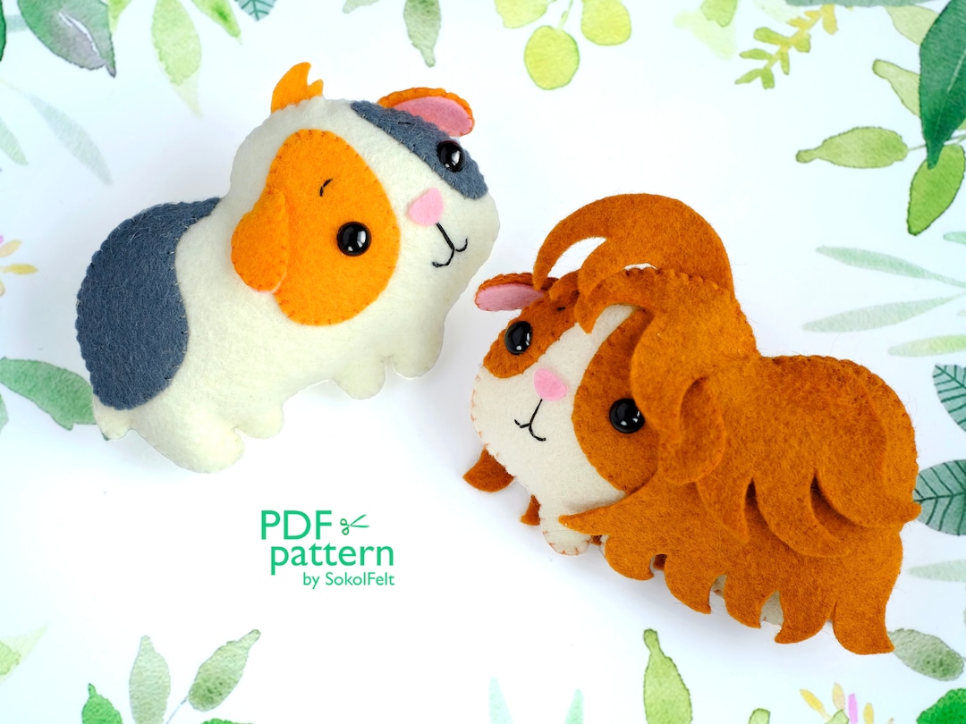 Felt Guinea Pig Sewing Pattern: Plush Toy, Crib Mobile (PDF & SVG) - Etsy