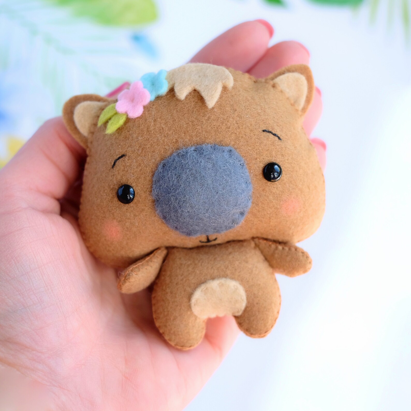 Baby Wombat Felt Toy PDF and SVG Patterns Australian Woodland | Etsy