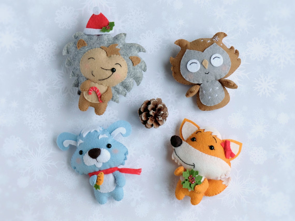 Bunny PDF Pattern Felt Woodland Animal Plush Toy Sewing | Etsy