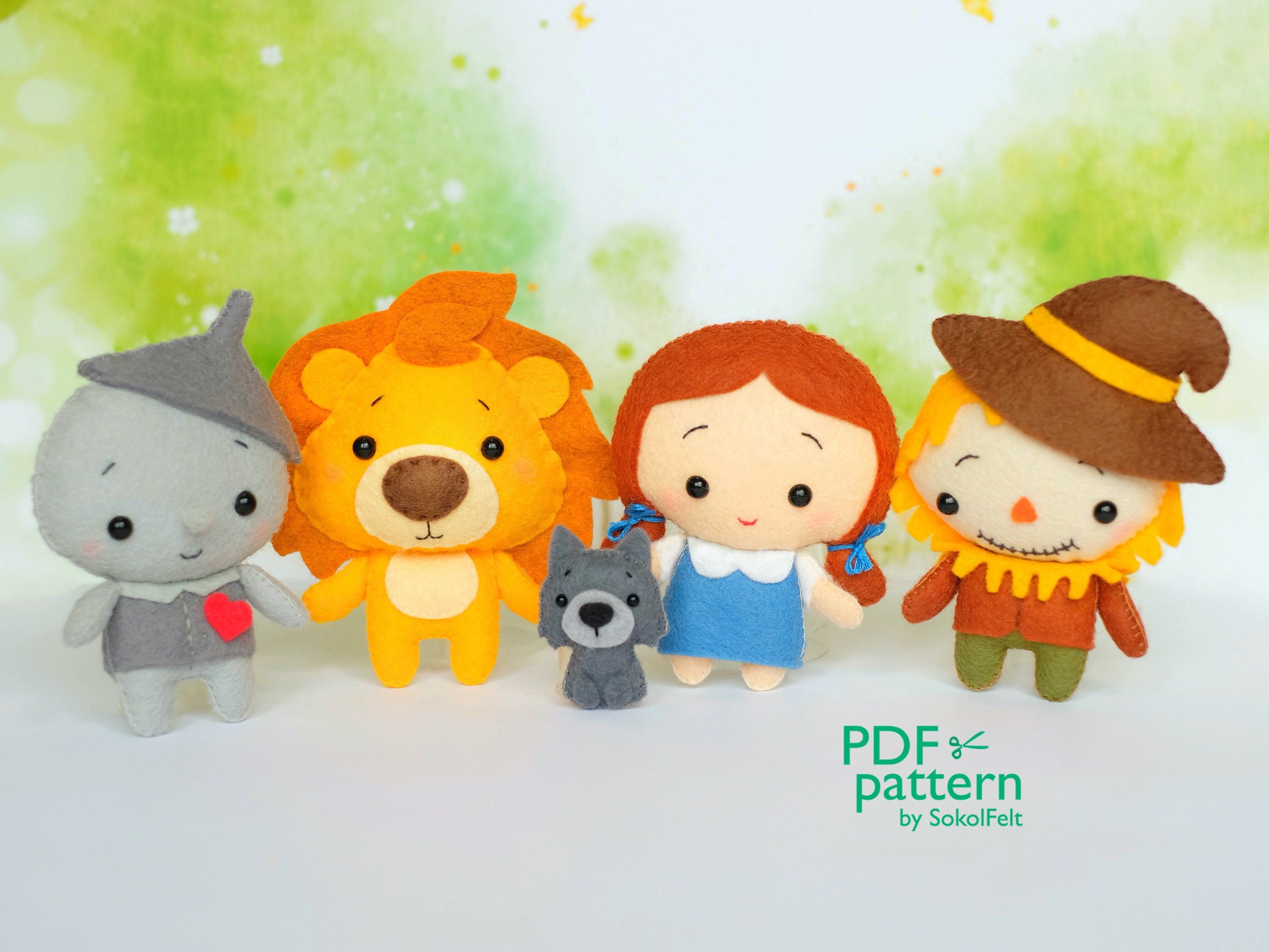 Cute Scarecrow Felt Toy Sewing PDF Pattern Wonderfull Wizard | Etsy