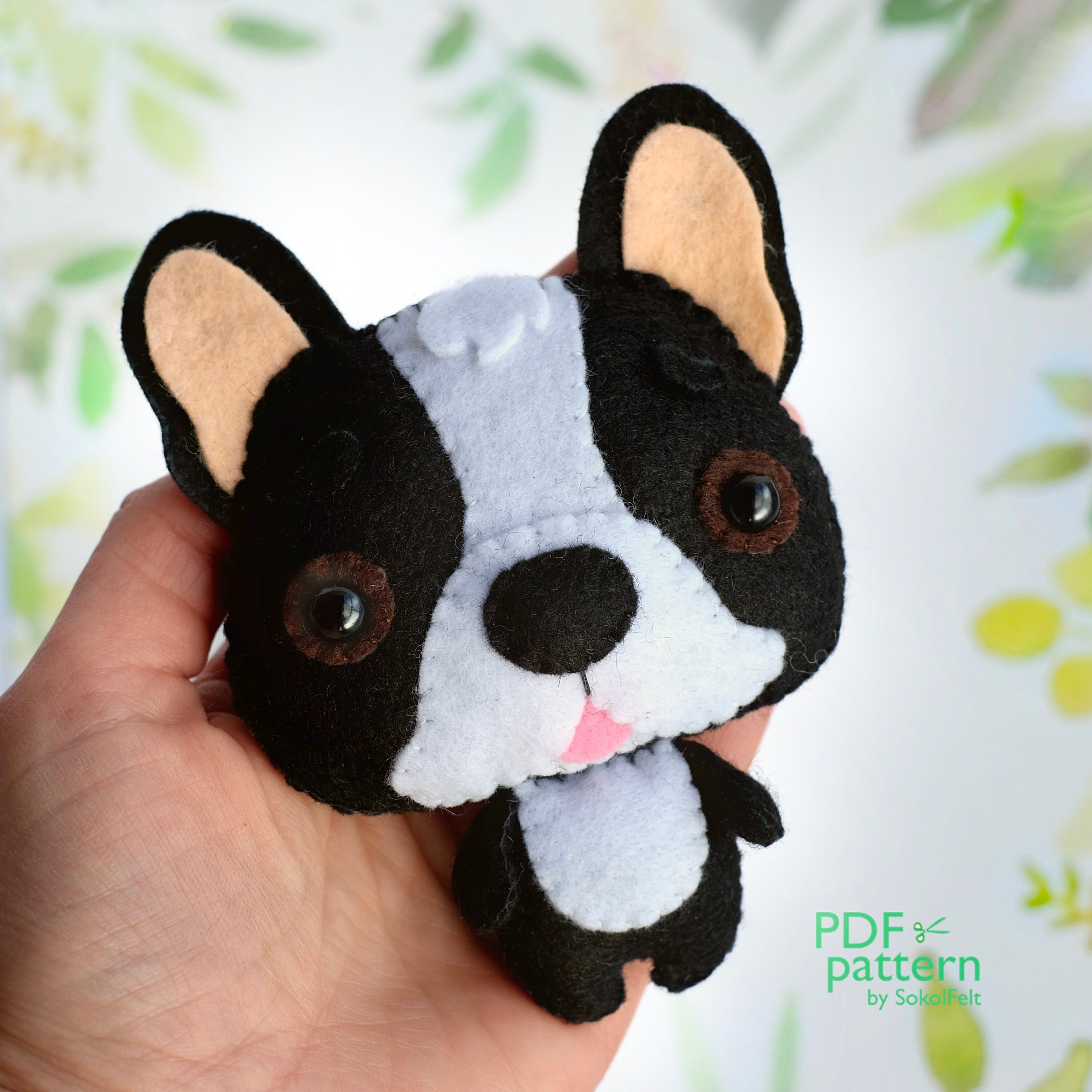 French Bulldog Felt Toy Sewing Pattern: DIY Puppy Plush (PDF & SVG) - Etsy