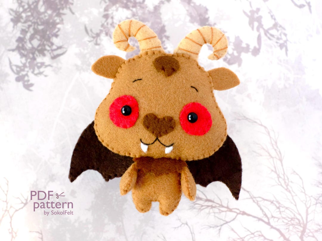 Jersey Devil Felt Toy Sewing Pattern: Halloween Cryptid Plush (PDF ...