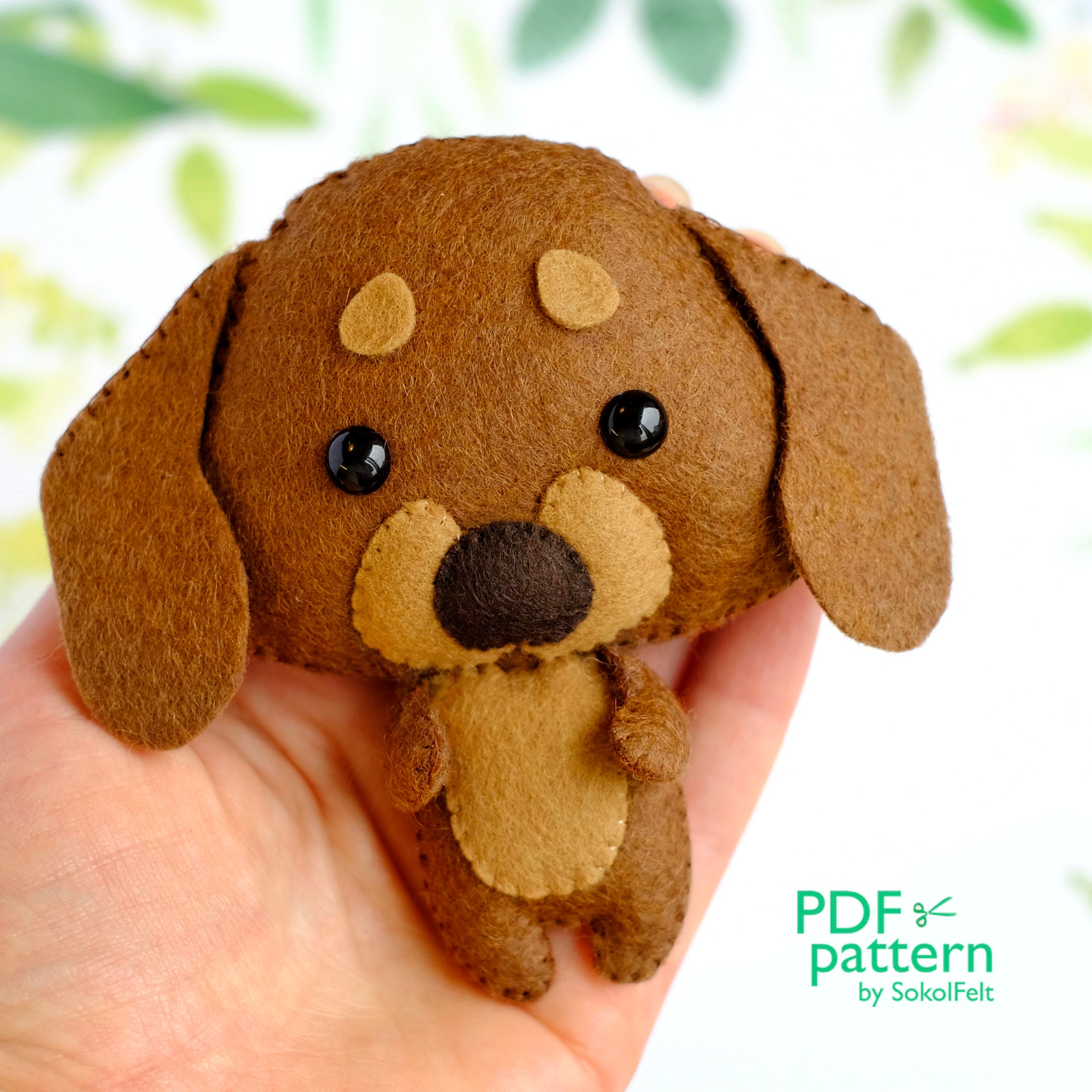 Dachshund Felt Toy Sewing Pattern (PDF & SVG) - Etsy