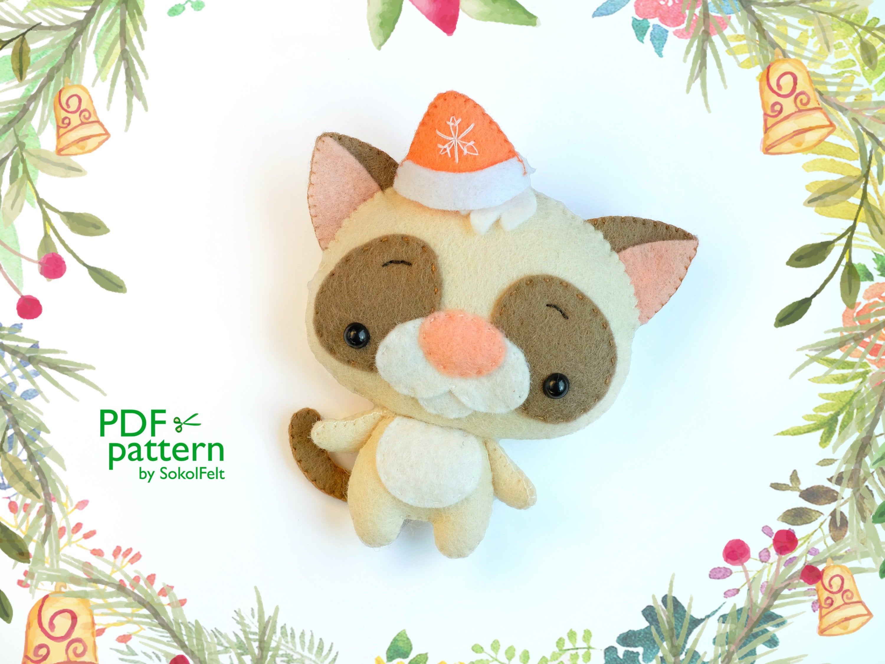Ragdoll Cat Felt Toy Sewing Pattern: Grumpy Cat Plush (PDF & SVG) - Etsy