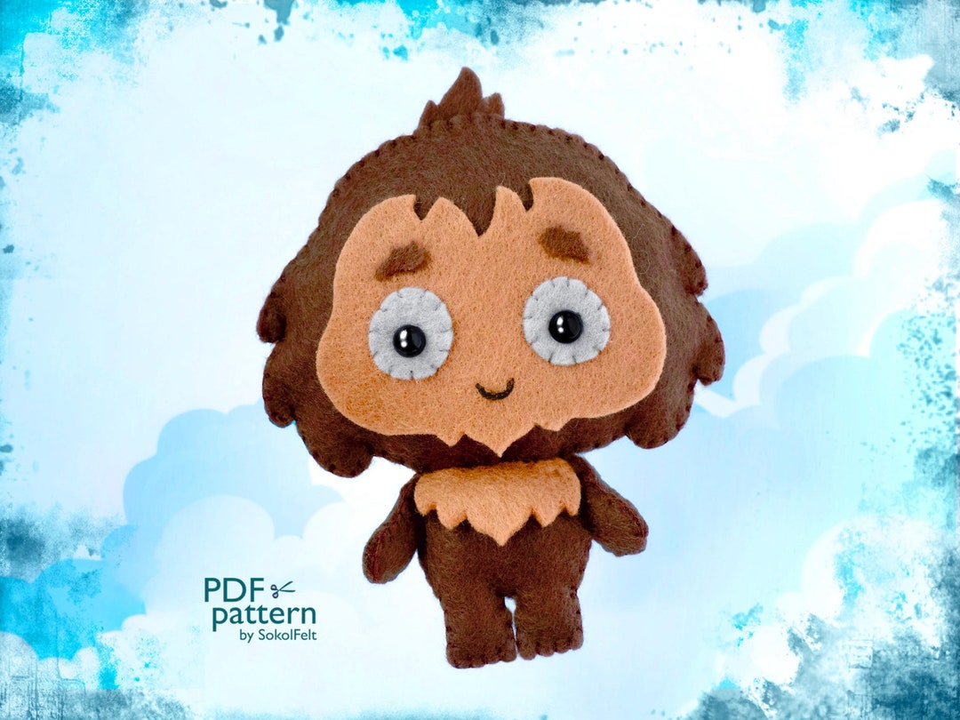 Baby Bigfoot Felt Toy Sewing Pattern: DIY Cryptid Plush (PDF & SVG) - Etsy