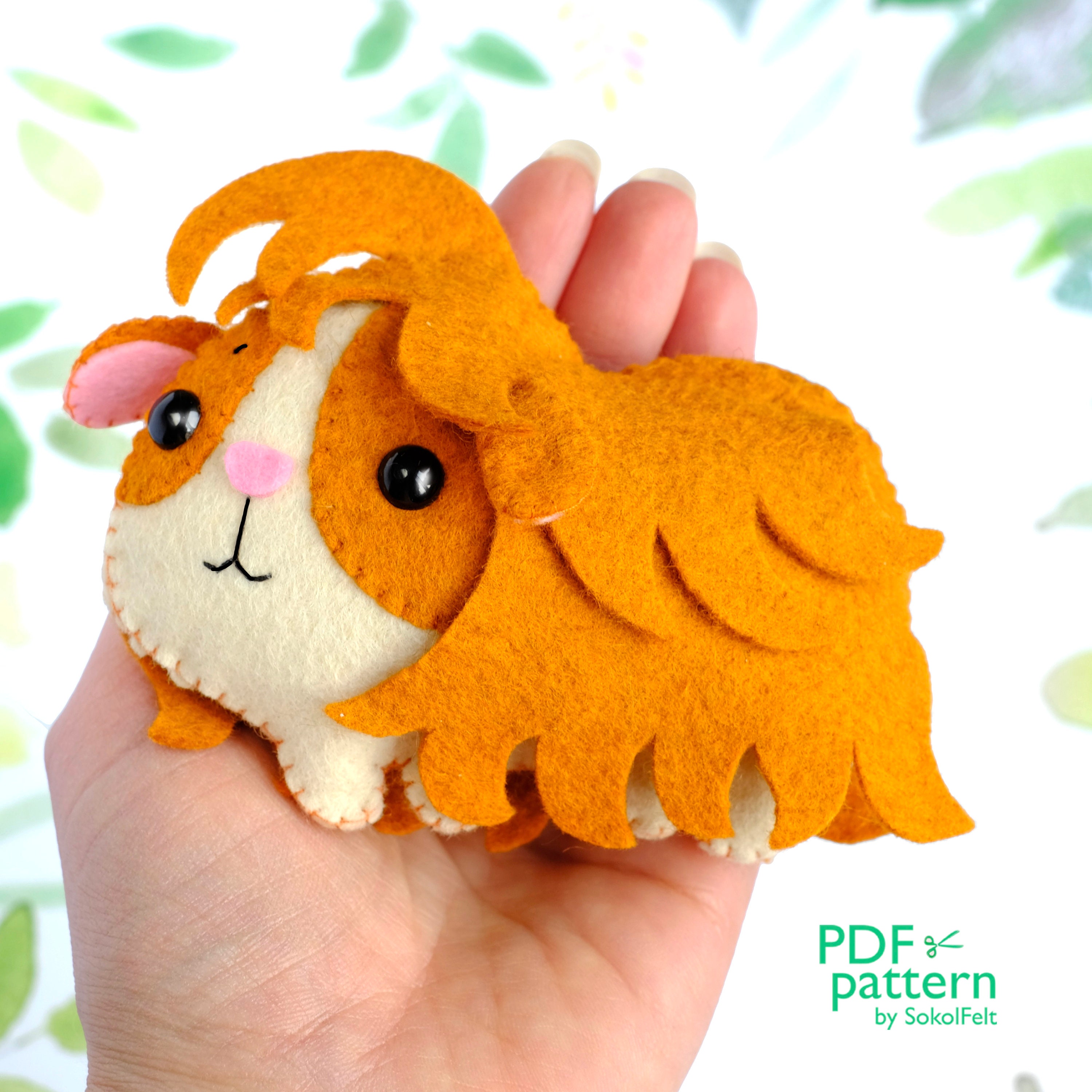 Guinea Pigs Felt Toy Sewing PDF and SVG Patterns Silkie - Etsy UK