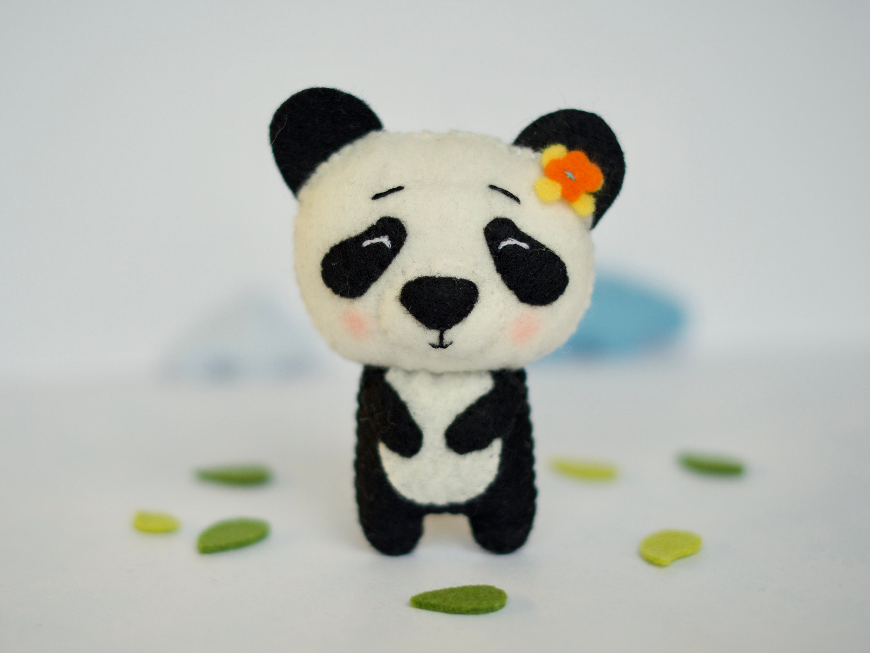 Felt Panda Toy Sewing PDF Pattern Felt Woodland Animal | Etsy