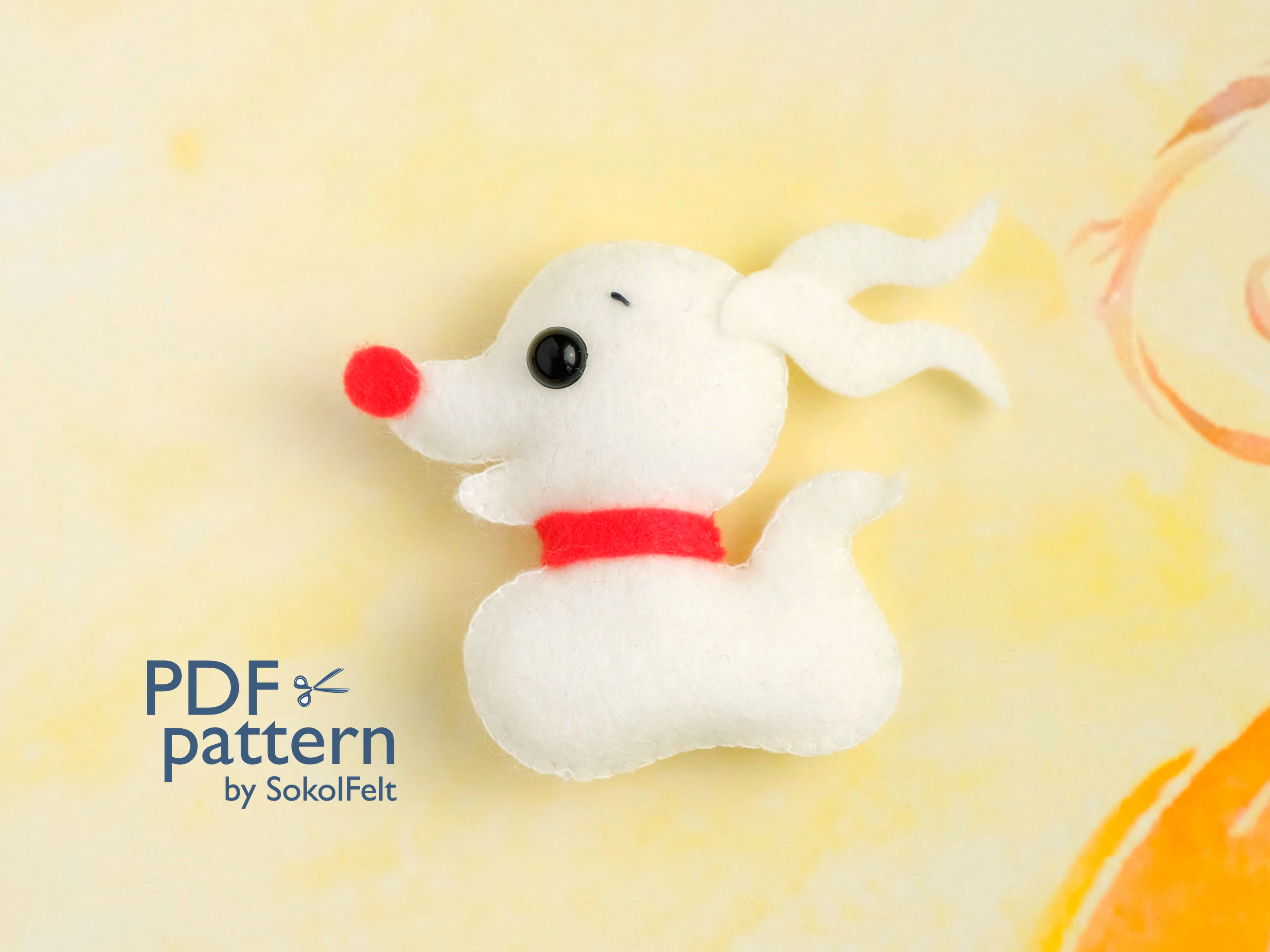 Zero Dog Felt Toy PDF and SVG Pattern Halloween Pattern | Etsy