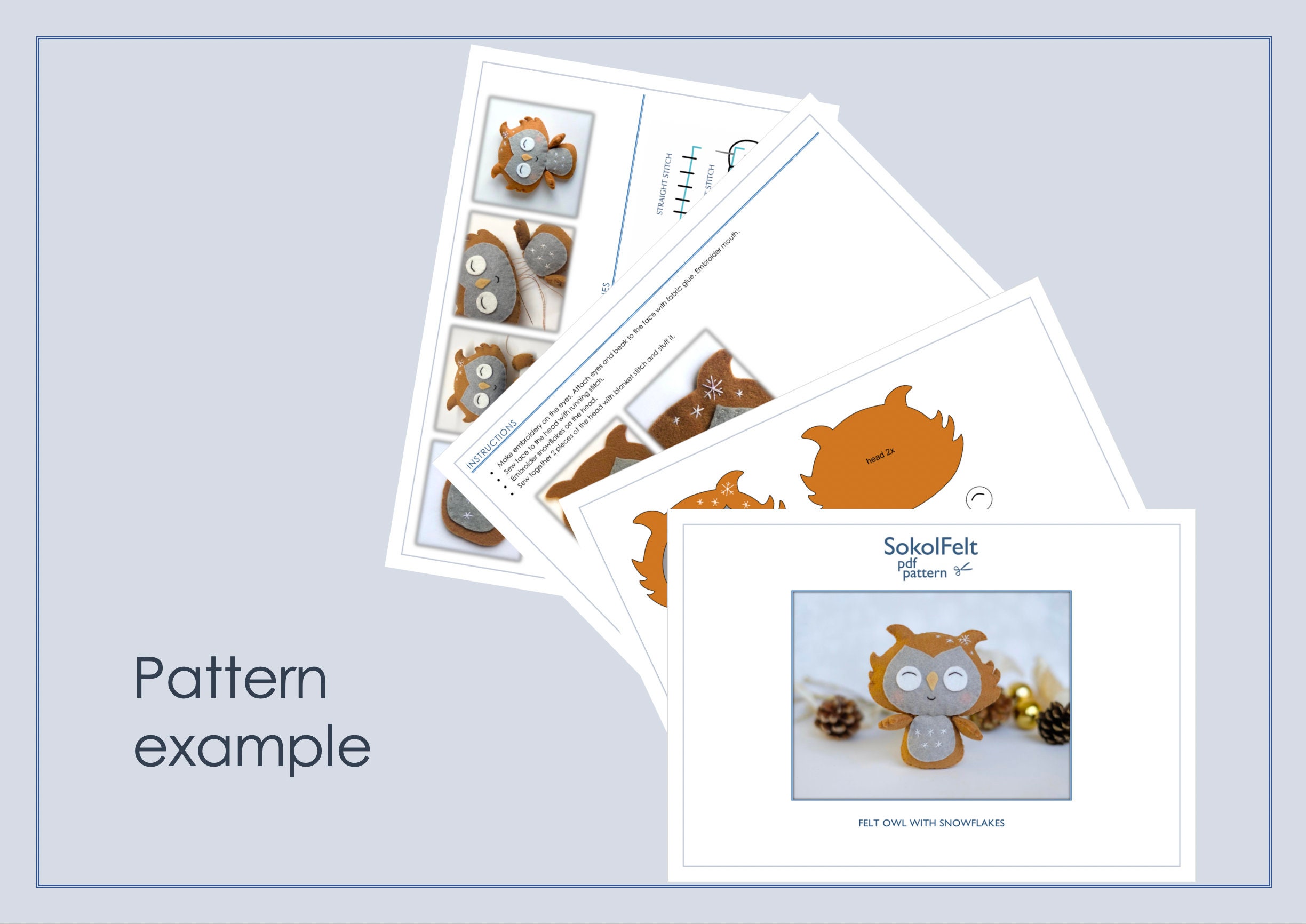 Felt hedgehog toy sewing PDF pattern felt woodland animal | Etsy