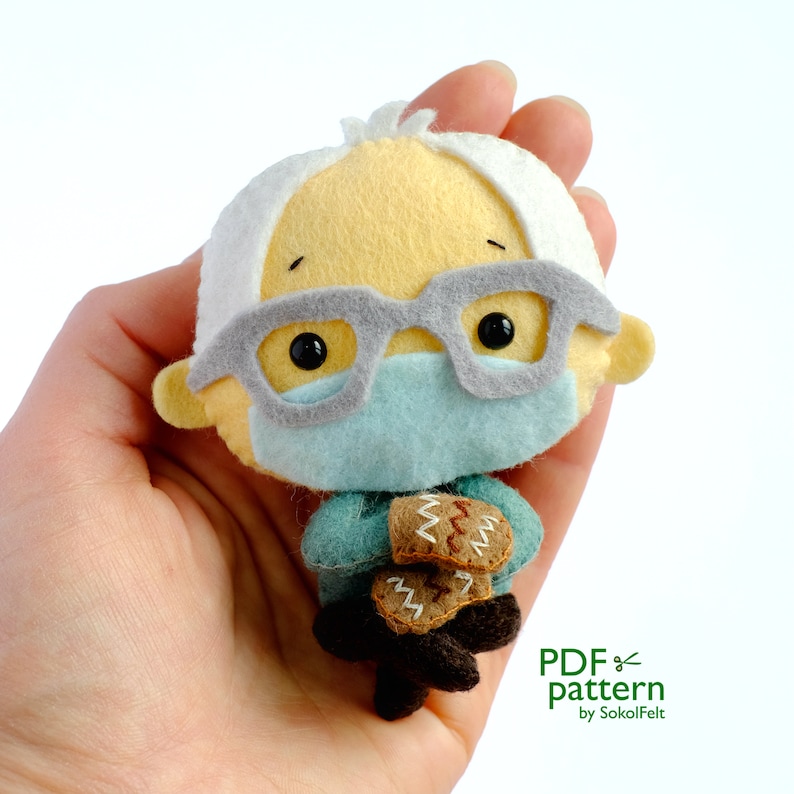 Bernie Sanders Felt Doll Sewing Pattern: Plush Toy (PDF & SVG) - Etsy