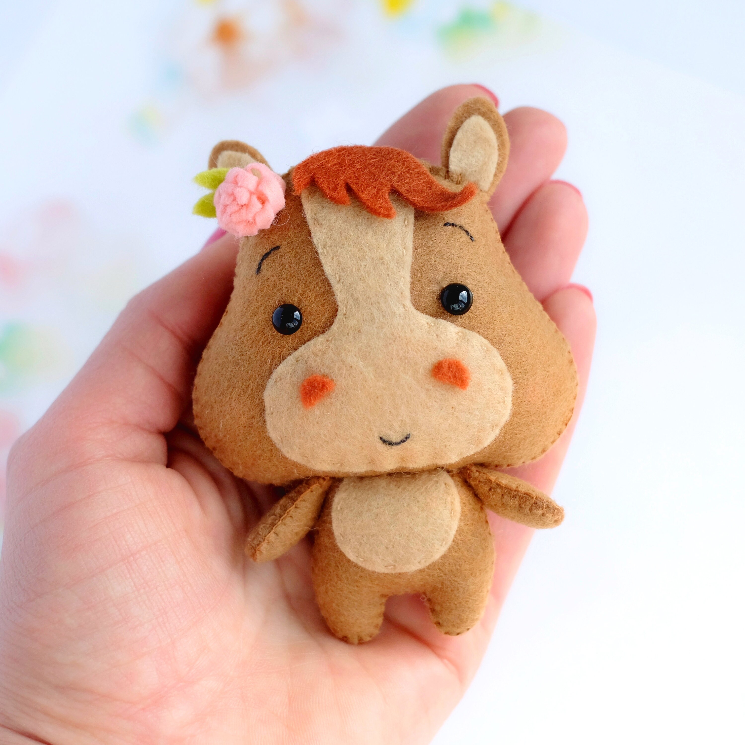 Felt Baby Horse Toy Sewing PDF and SVG Patterns Cute Farm - Etsy