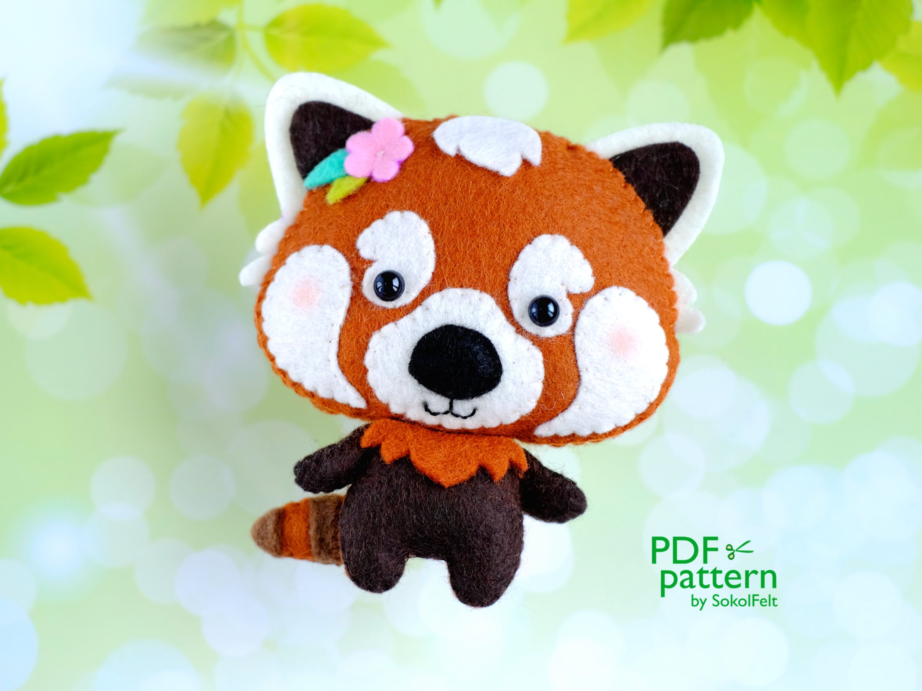 Red Panda Felt Toy PDF and SVG Pattern 2 Patterns in 1 Felt - Etsy ...