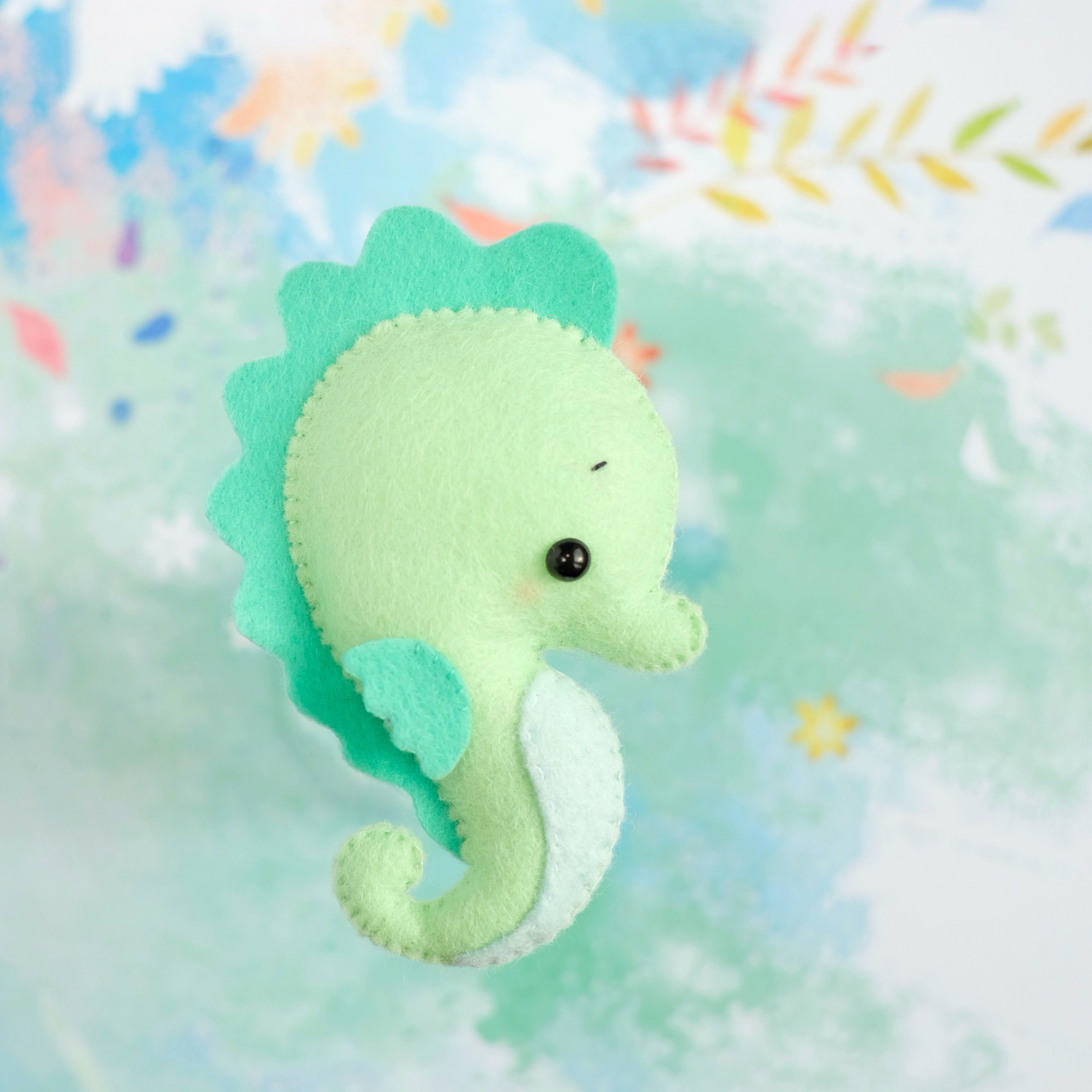 Seahorse Toy Sewing PDF Pattern Felt Sea Ocean Animal Sewing | Etsy