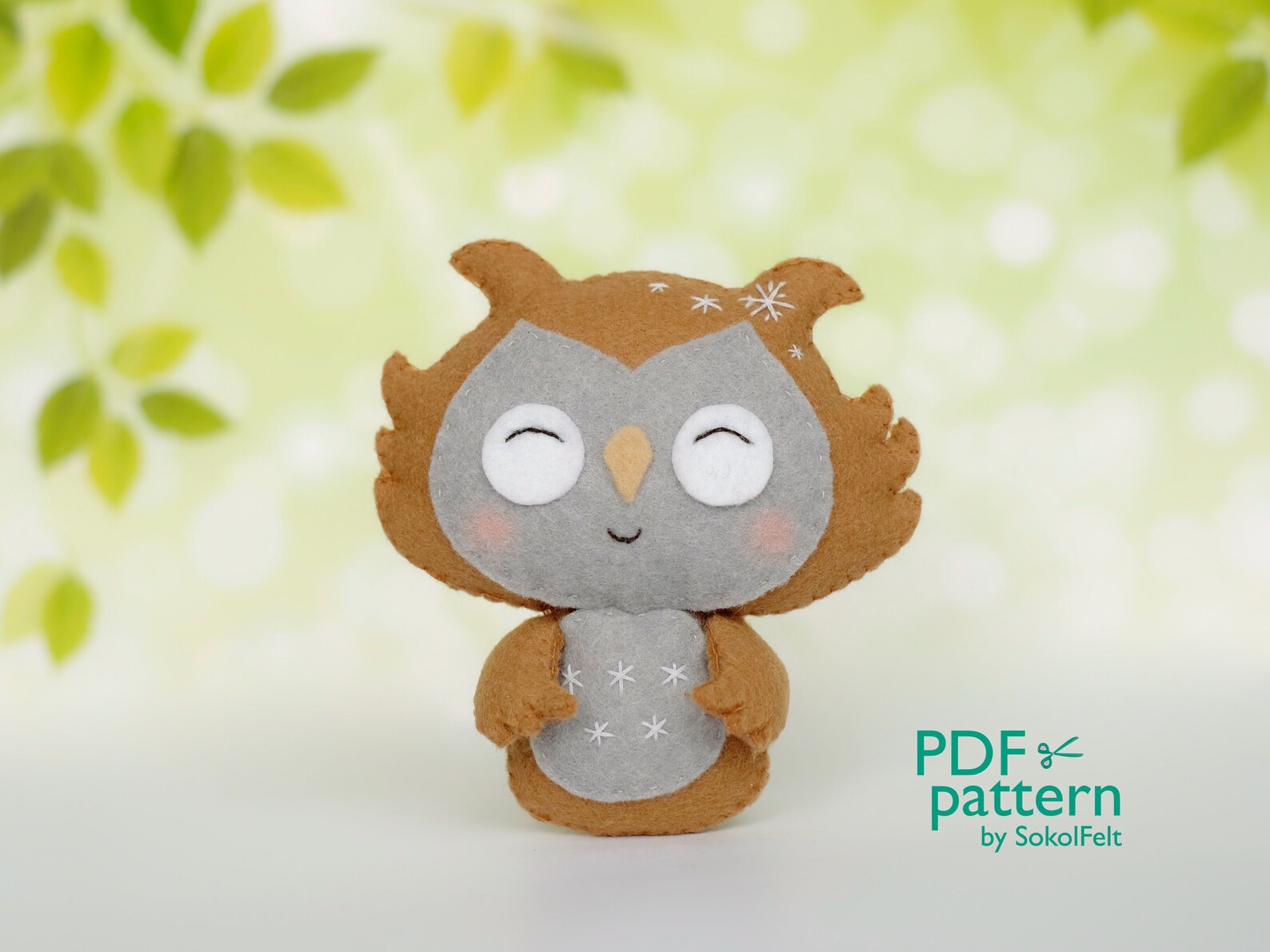 Felt Owl Sewing Pattern: DIY Bird Ornament (PDF Pattern) - Etsy