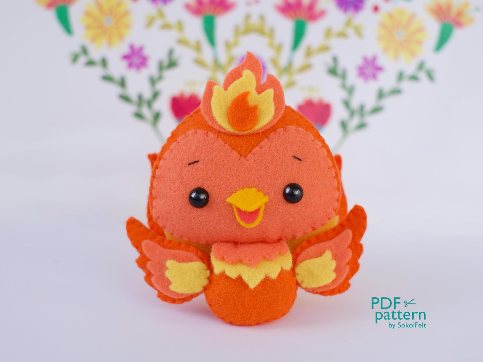 Phoenix Bird Felt Toy Sewing Pattern: DIY Plush Mobile (PDF & SVG) - Etsy