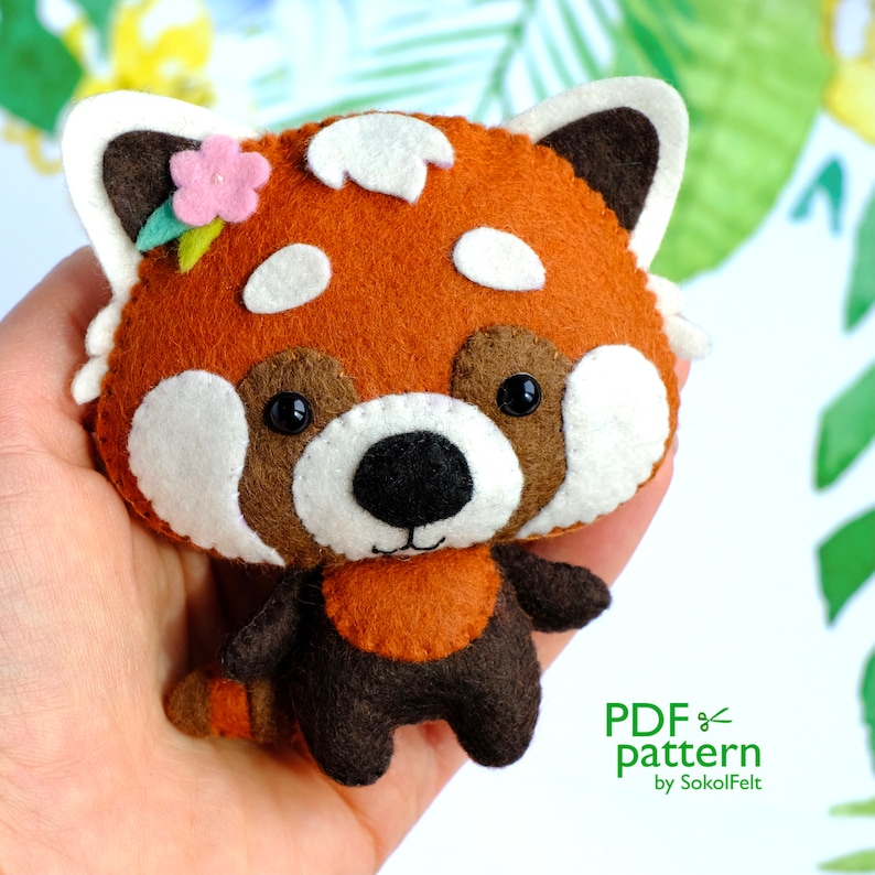 Baby Red Panda Felt Toy PDF and SVG Pattern 2 Patterns in 1 | Etsy
