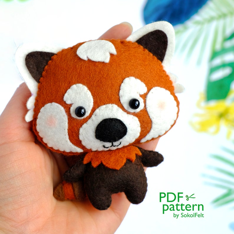 Baby Red Panda Felt Toy PDF and SVG Pattern 2 Patterns in 1 | Etsy