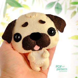 Cute Dogs Felt Toy Sewing PDF and SVG Patterns, Set of 10 Plush Puppies ...