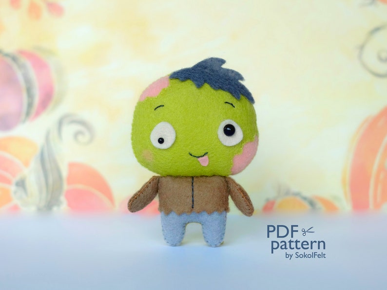 Felt Zombie Doll Sewing Pattern, Halloween Toy (PDF & SVG) - Etsy