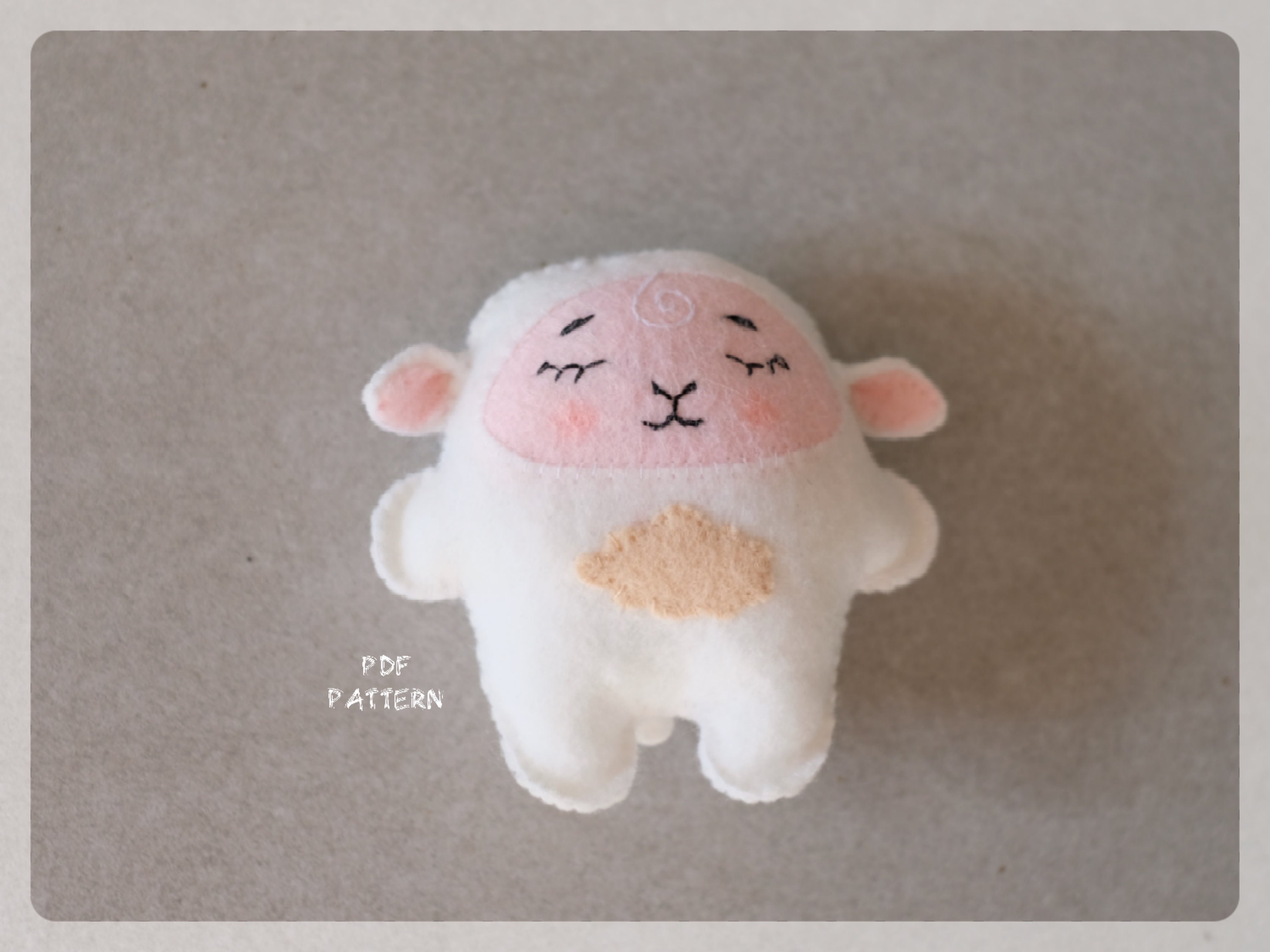 Felt sheep toy sewing PDF pattern felt sheep ornament baby | Etsy