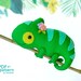 Felt Chameleon Sewing Pattern: Lizard Plush Doll, Crib Mobile Toy (PDF ...