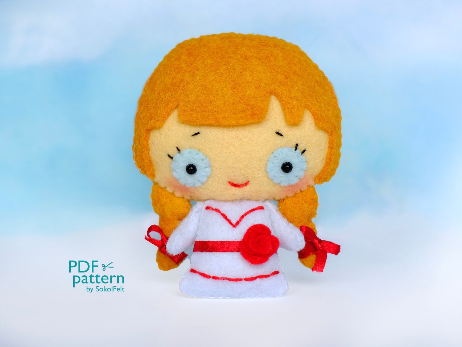 Annabelle Doll Felt Toy PDF and SVG Patterns Conjuring Cute - Etsy