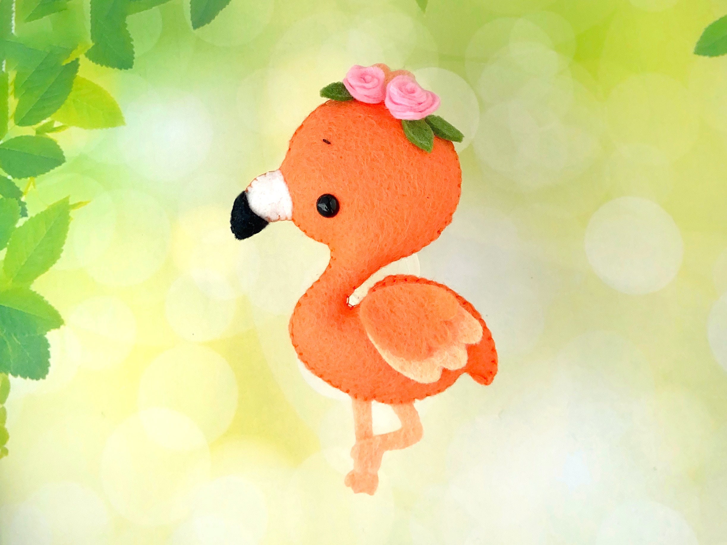 Cute flamingo felt toy PDF and SVG pattern Plush bird toy | Etsy