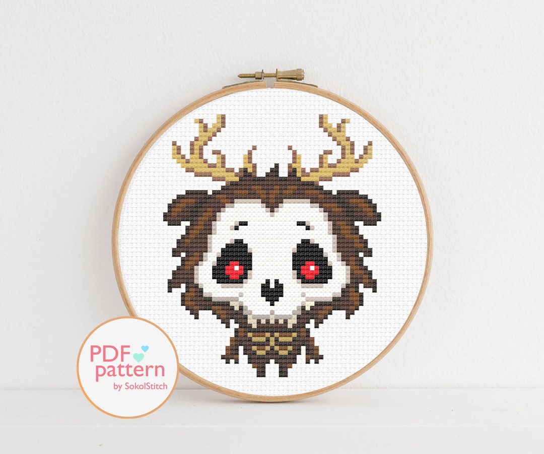 Baby Wendigo Cross Stitch Pattern: Halloween Cryptid Embroidery (PDF ...