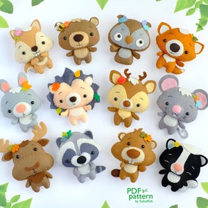 Felt Ferret Sewing Pattern: Woodland Animal Plush (PDF & SVG) - Etsy