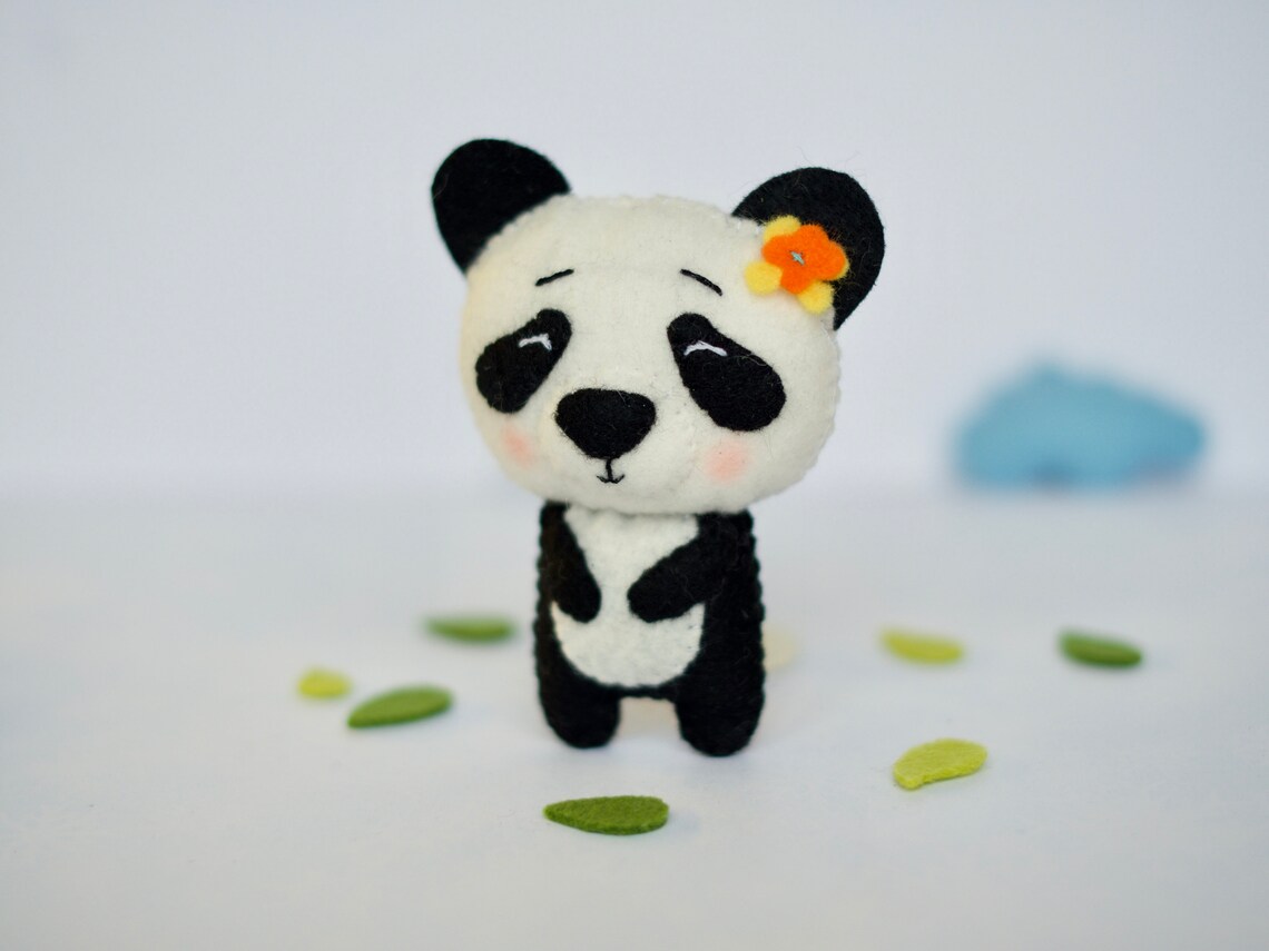 Felt Panda Toy Sewing Pattern: DIY Crib Mobile Ornament (PDF Pattern ...