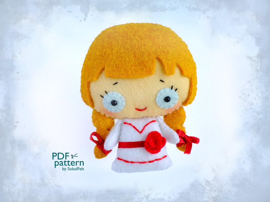 Annabelle Doll Felt Toy PDF and SVG Patterns, Conjuring, Cute Doll ...